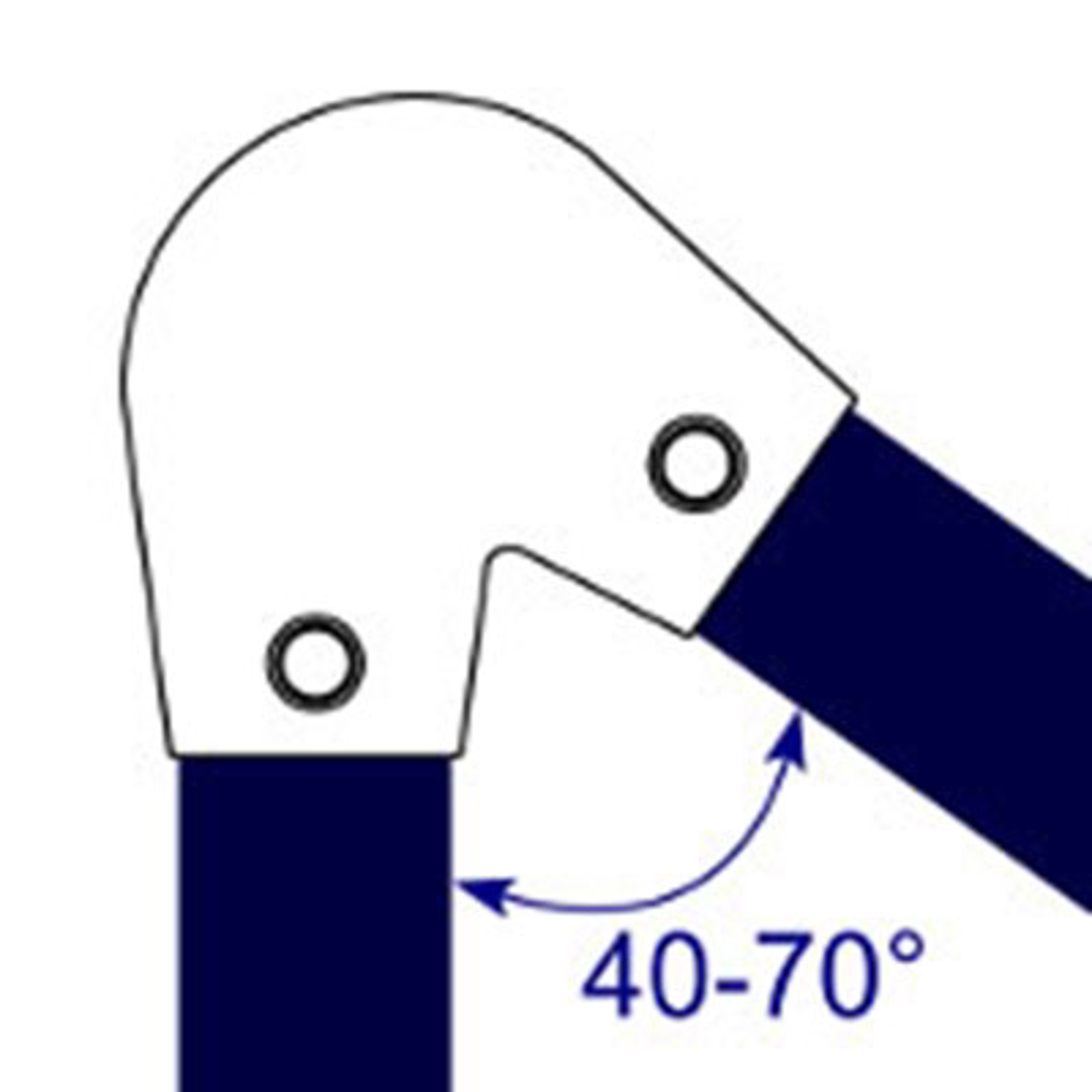 Interclamp® Type 123 - Acute Angle Elbow 40° - 70°