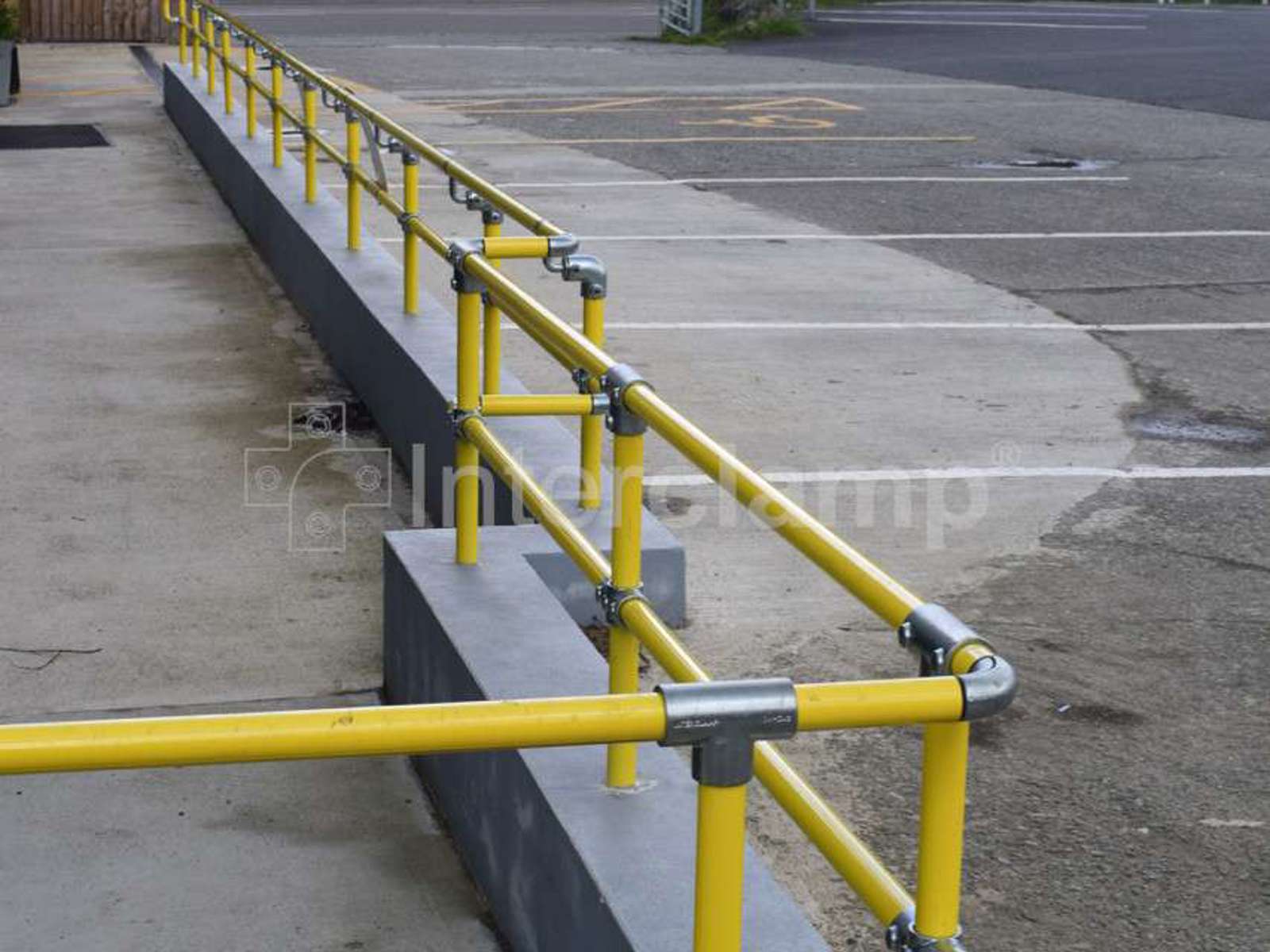 DDA Compliant Disability Handrailing in Safety Yellow