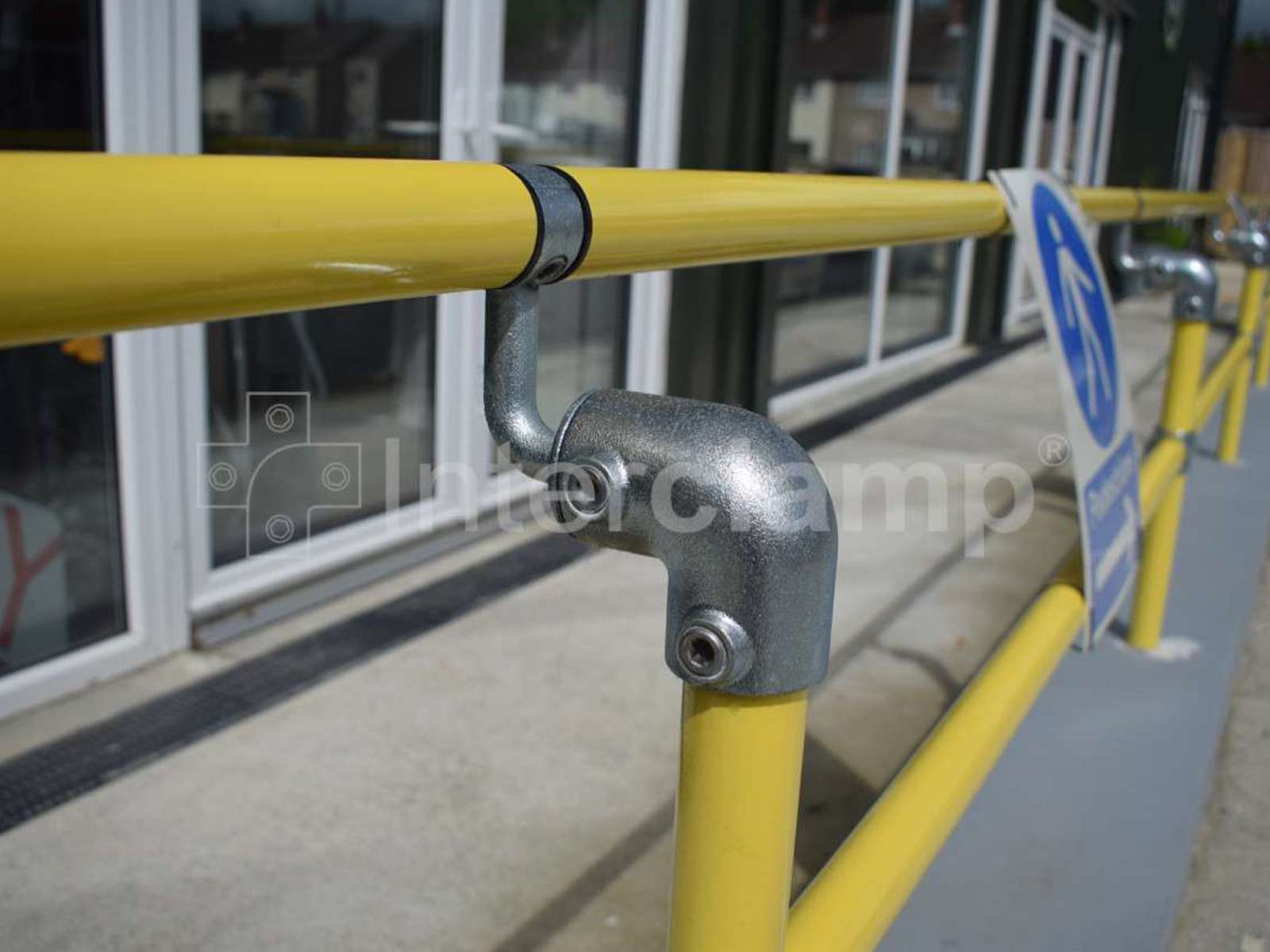 DDA Compliant Disability Handrailing in Safety Yellow
