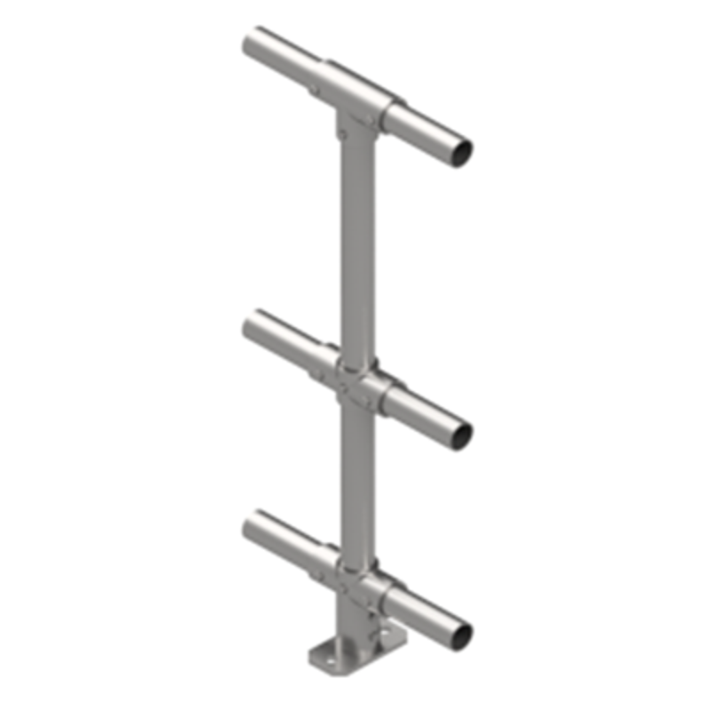 Interclamp® Safety Post 4040 - Standard Safety Post - Three Rail