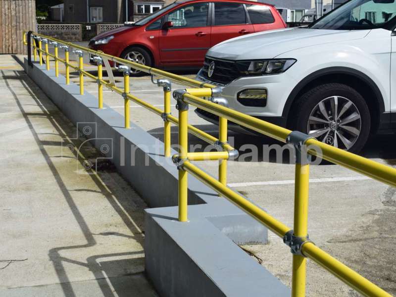 DDA Compliant Disability Handrailing in Safety Yellow